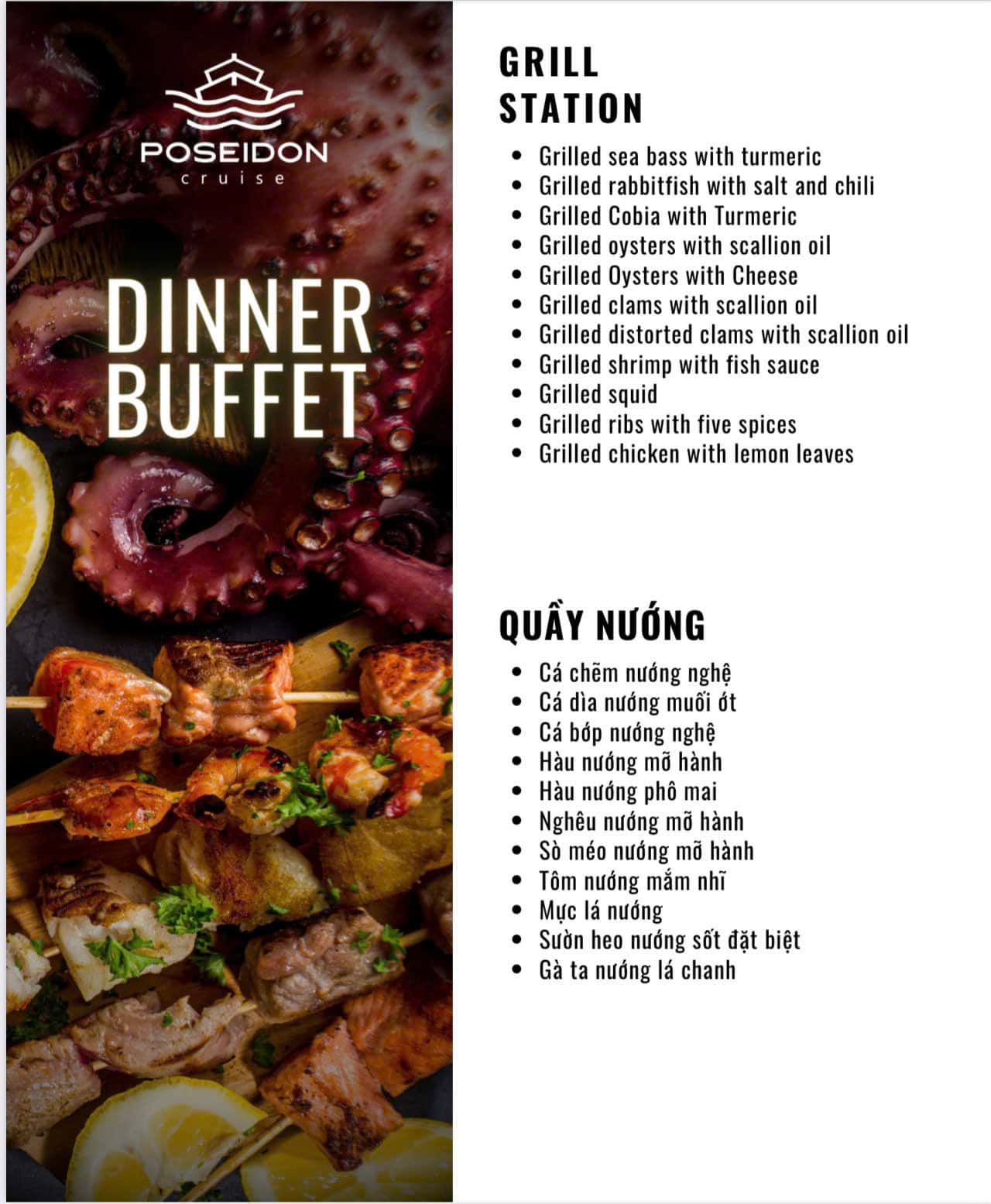 Weekend Buffet Party (Friday, Saturday, Sunday) – Poseidon Cruise
